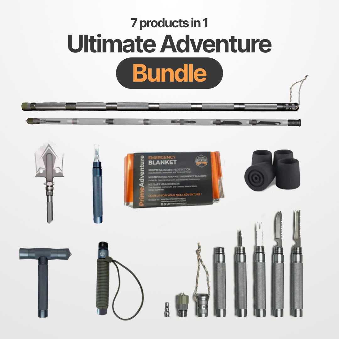 Tactical Walking Stick - Hiking Survival Staff – Prime Adventure